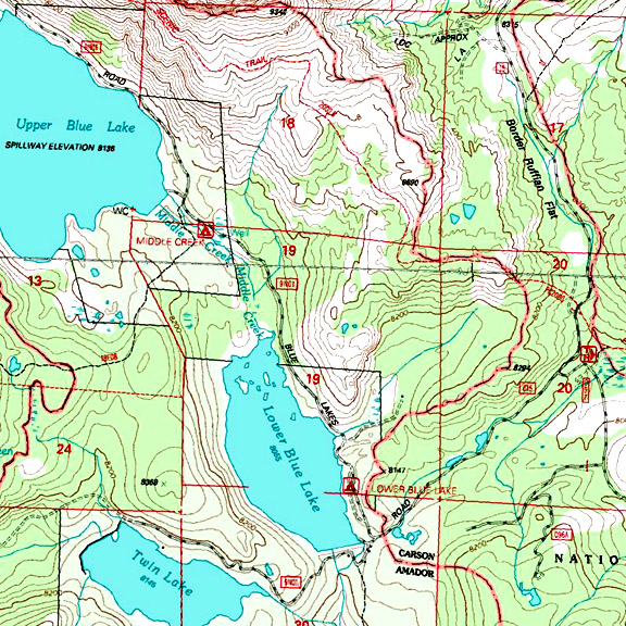 Middle Creek Campground Blue Lakes Highway 88 Guide To Highway